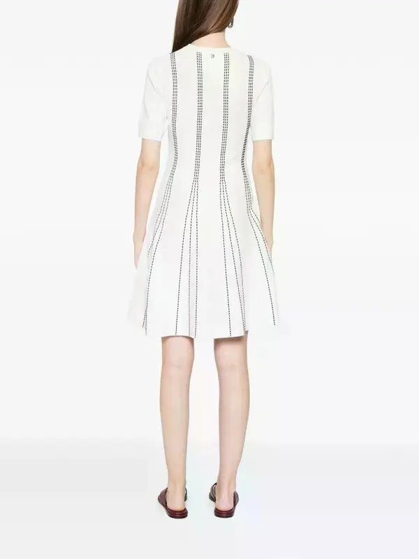 Liu Jo Ribbed Knit Short Sleeve A-line Dress