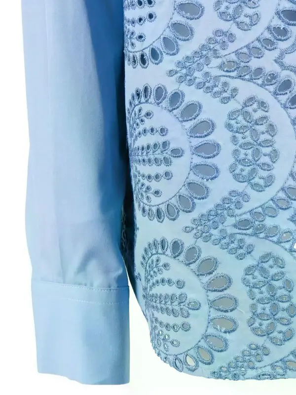 P.a.r.o.s.h Embellished Cut-out Shirt - Blue