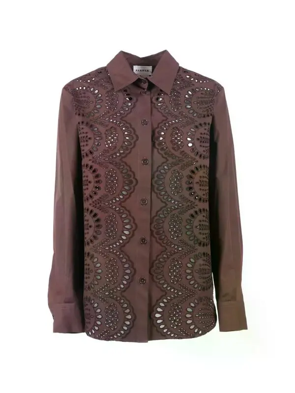 P.a.r.o.s.h Appliqué Shirt - Brown
