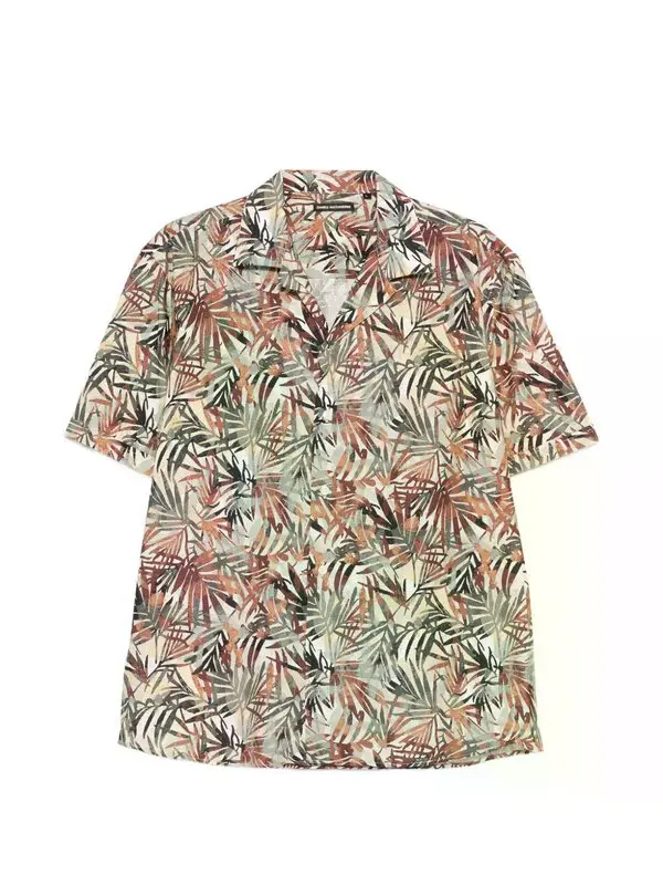 DANIELE ALESSANDRINI Leaf-print Shirt