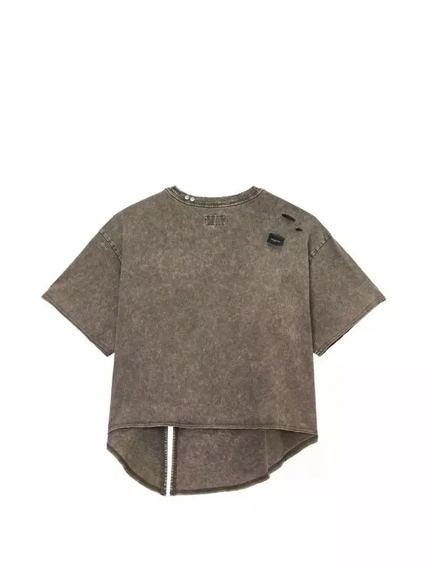 MUSIUM DIV. Distressed Split-back T-shirt