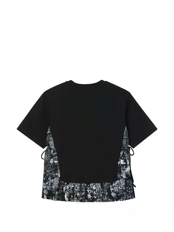 MUSIUM DIV. Panelled T-shirt With Bandana Print - Black