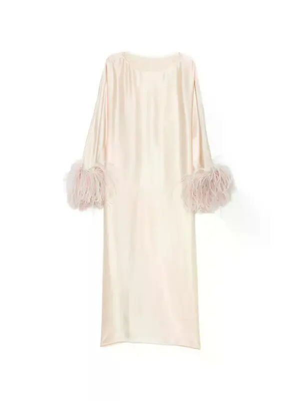 STEPHAN JANSON Feather-trim Midi Dress