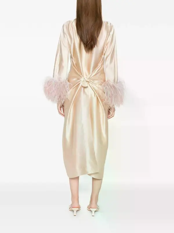 STEPHAN JANSON Feather-trim Midi Dress