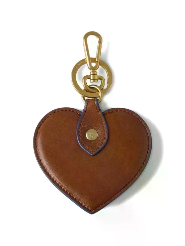 Mulberry Heart Keyring - Brown