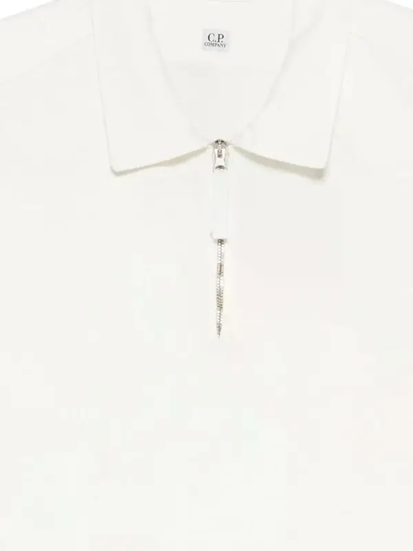 C.P. COMPANY Zip-up Polo Shirt - Neutrals