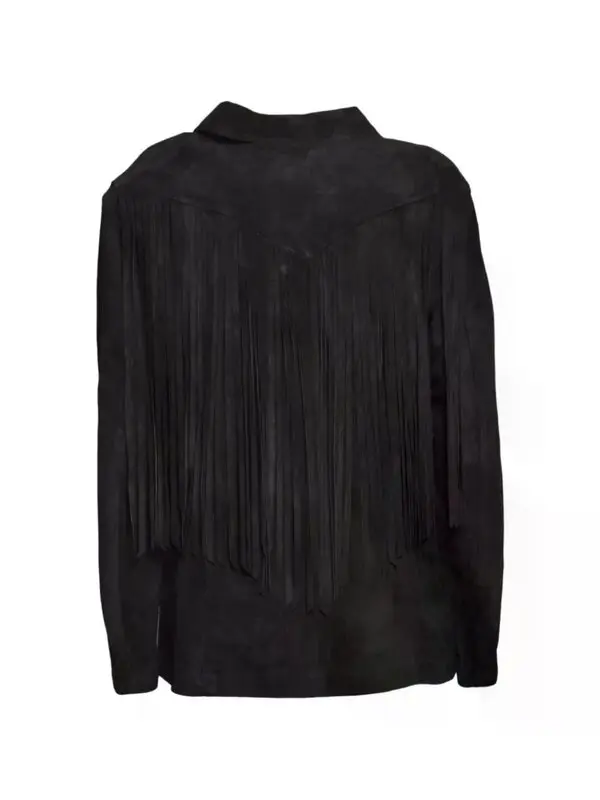 BLUSOTTO Leather Fringed Jacket
