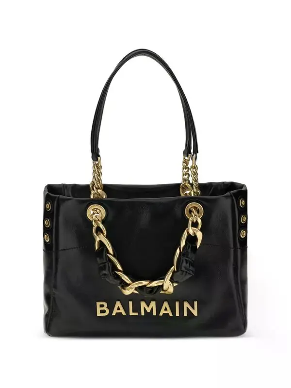 Balmain 1945 Soft Cabas Shoulder Bag - Black