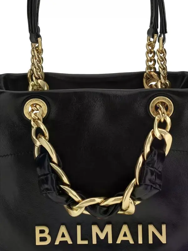 Balmain 1945 Soft Cabas Shoulder Bag - Black