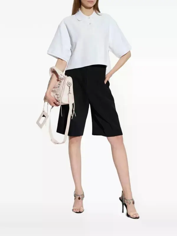Alexander Wang High-low Cropped Polo Top - White