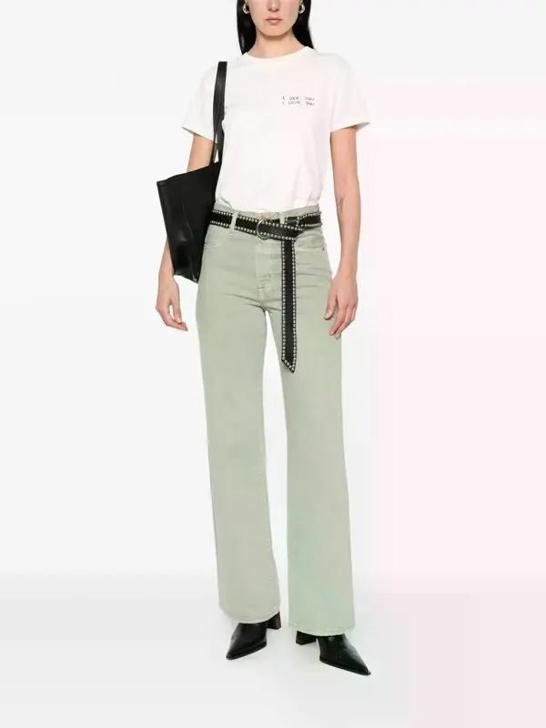 SLVRLAKE Grace Wide Leg Jeans - Green