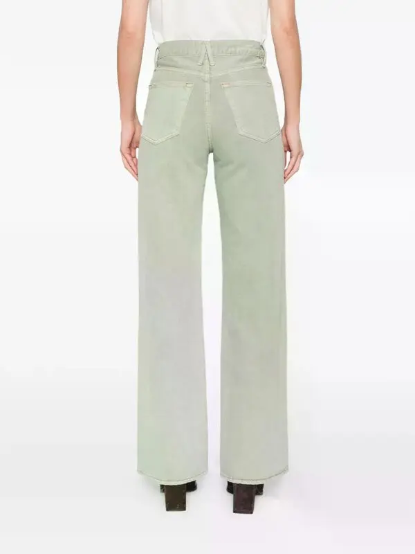 SLVRLAKE Grace Wide Leg Jeans - Green