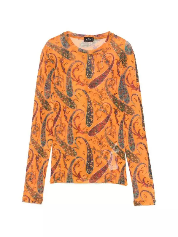 Etro Paisley-print Top - Orange