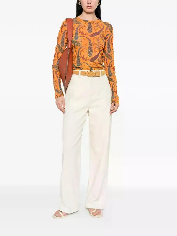 Etro Paisley-print Top - Orange