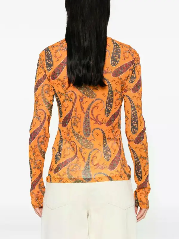 Etro Paisley-print Top - Orange