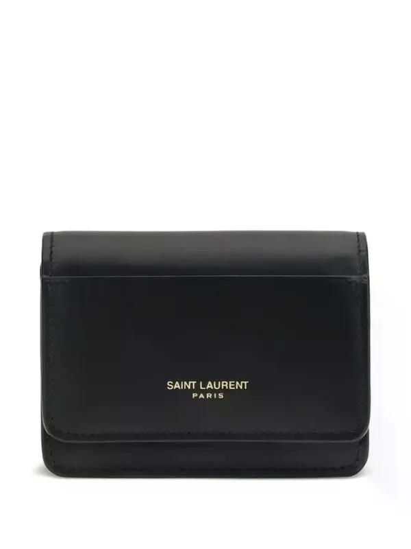 Saint Laurent Paris Business Leather Wallet - Black