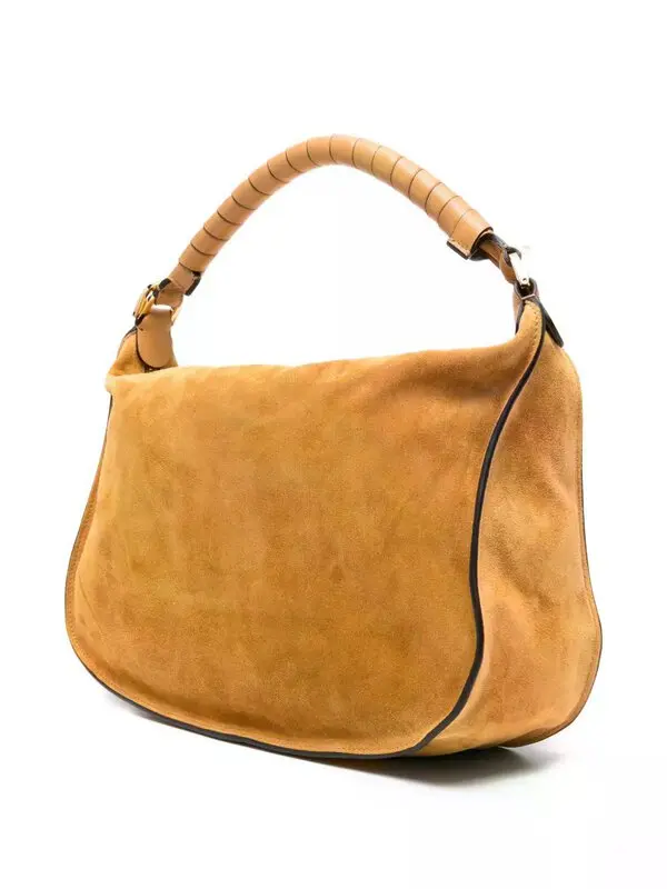 Chloé Small Marcie Topstitched-handle Tote - Brown