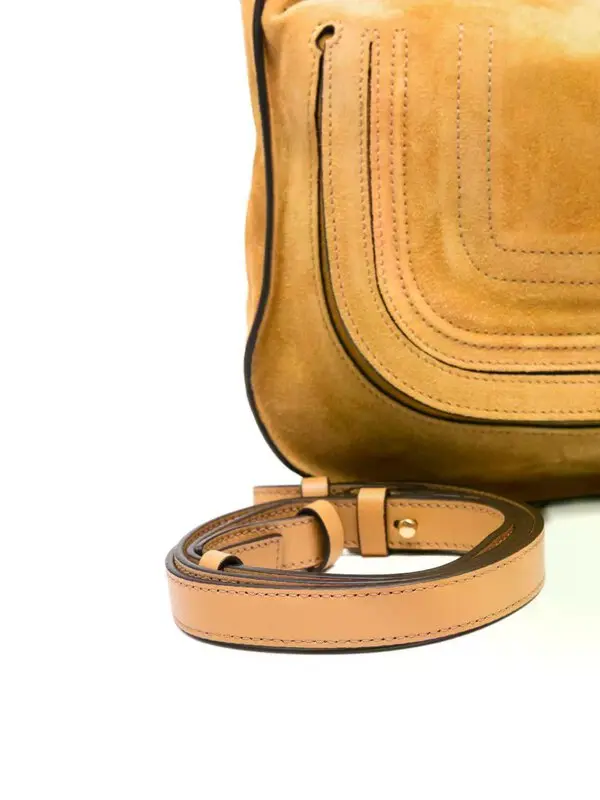 Chloé Small Marcie Topstitched-handle Tote - Brown