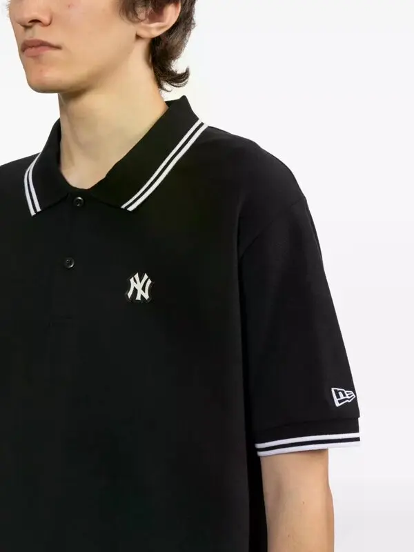 New Era Logo-patched Short-sleeve Polo Shirt