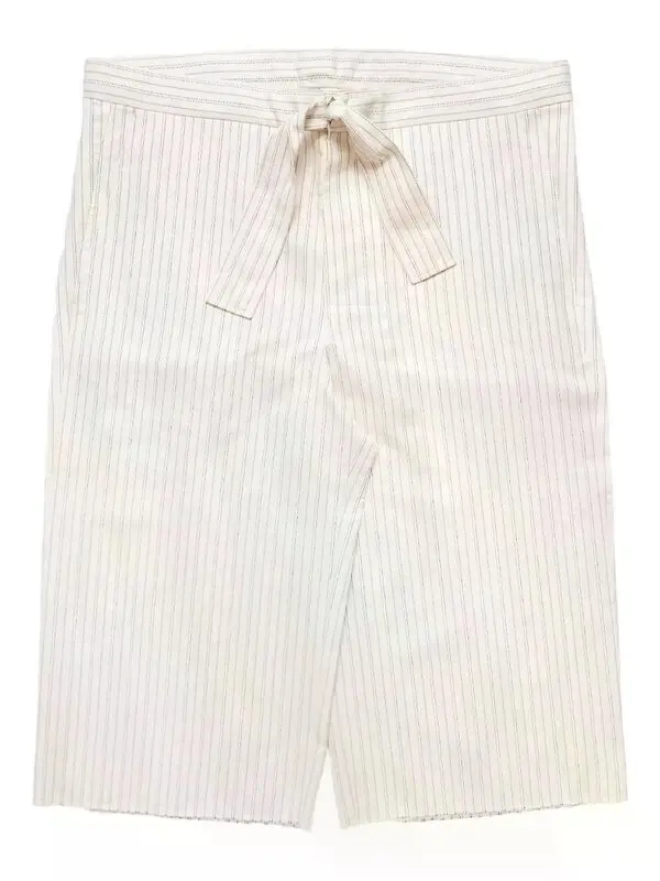 MAISON MARGIELA Pinstriped Shorts - Neutrals