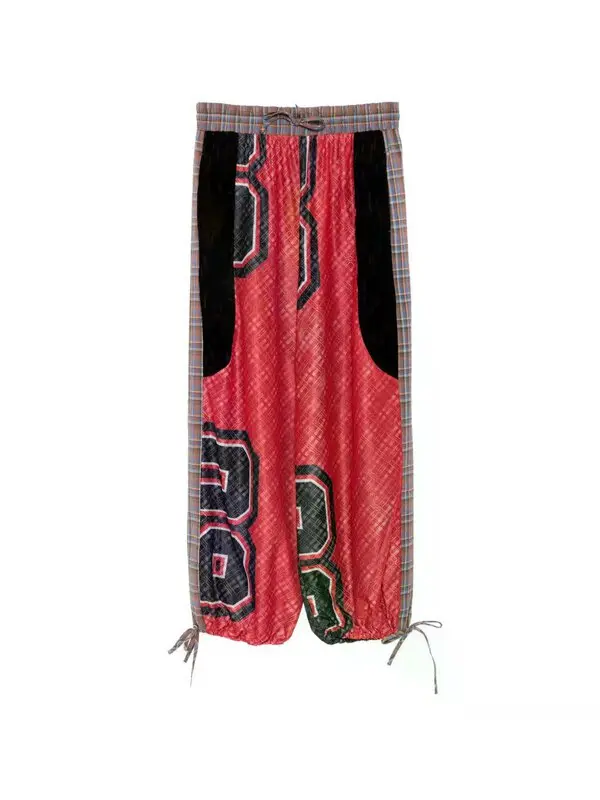 CHOPOVA LOWENA Plaid Panelled Trousers