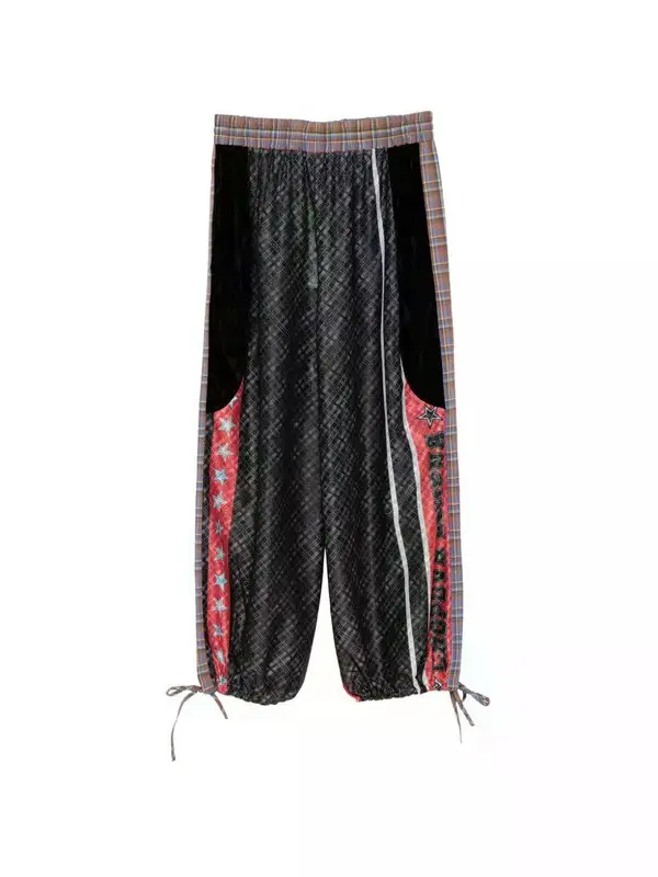 CHOPOVA LOWENA Plaid Panelled Trousers