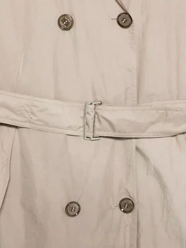 MOORER Cleopatra Belted Double-breasted Trench Coat - Neutrals