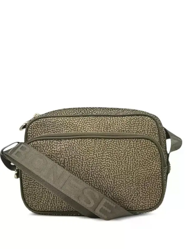 Borbonese Zip-up Shoulder Bag - Green