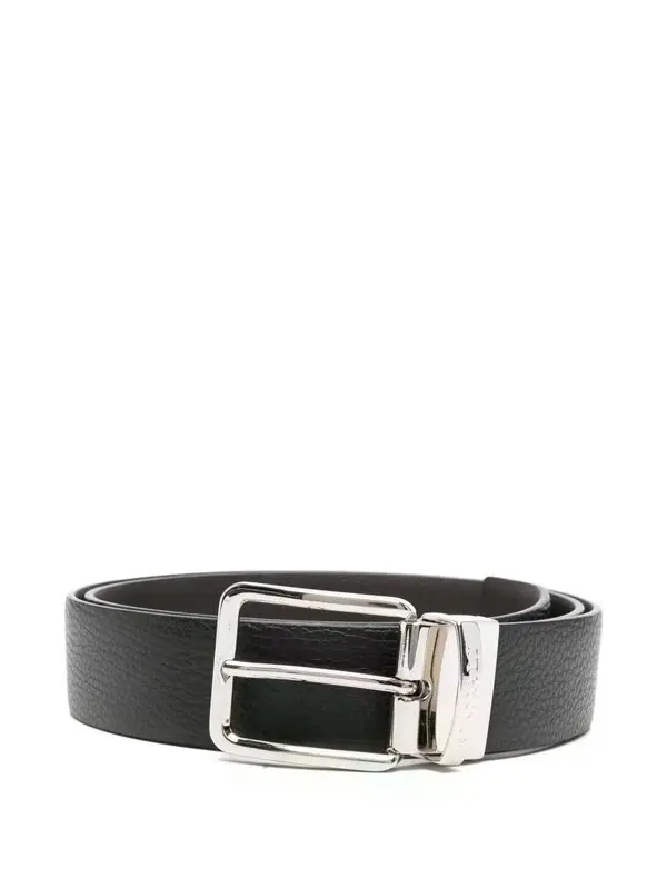 Canali Grained Belt - Black