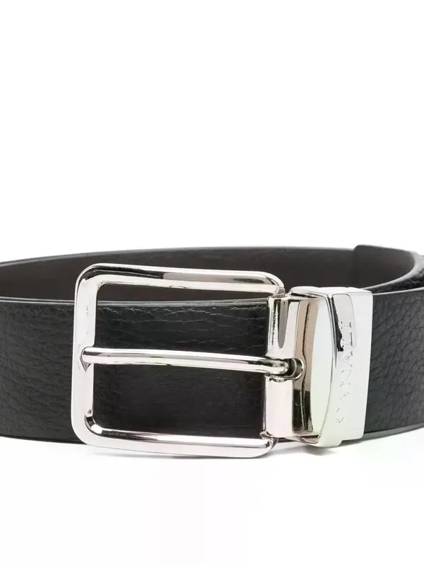 Canali Grained Belt - Black