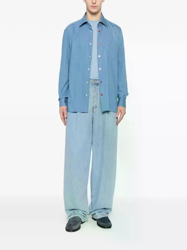 Kiton Patch-pocket Snap-button Shirt
