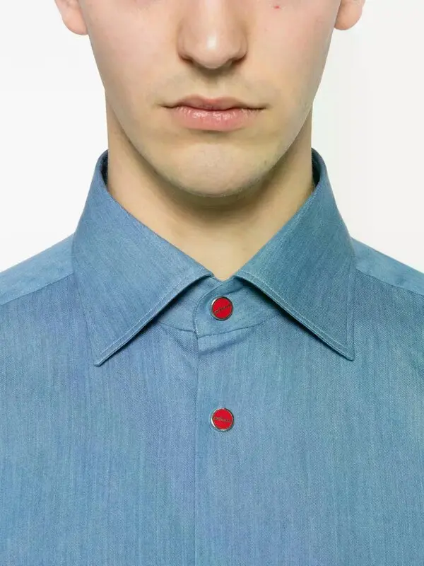 Kiton Patch-pocket Snap-button Shirt
