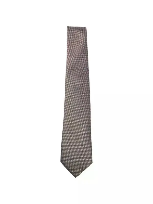 Canali Patterned Neck Tie - Brown