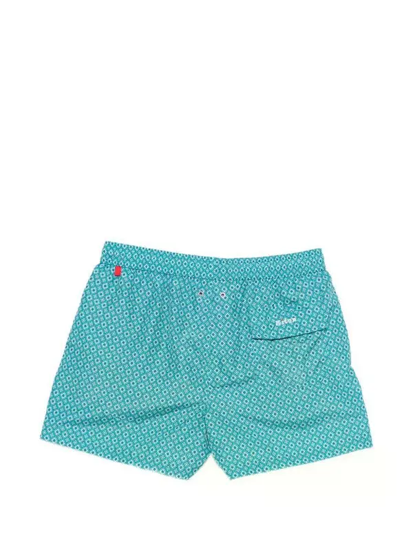 Kiton Geometric Swim Shorts