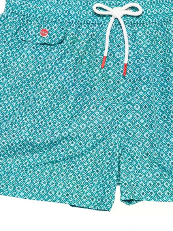 Kiton Geometric Swim Shorts
