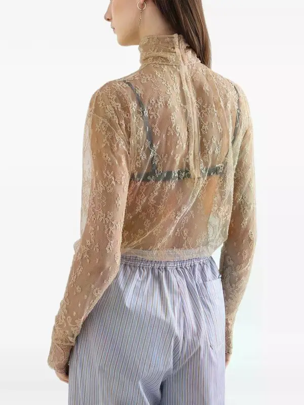 Dolce & Gabbana Chantilly Lace Blouse - Neutrals