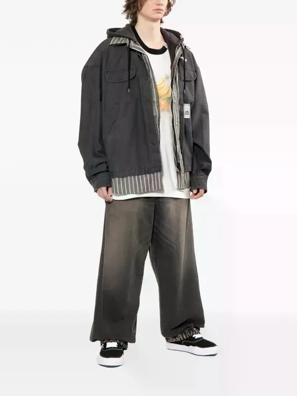 Mihara Yasuhiro Striped Hooded Jacket