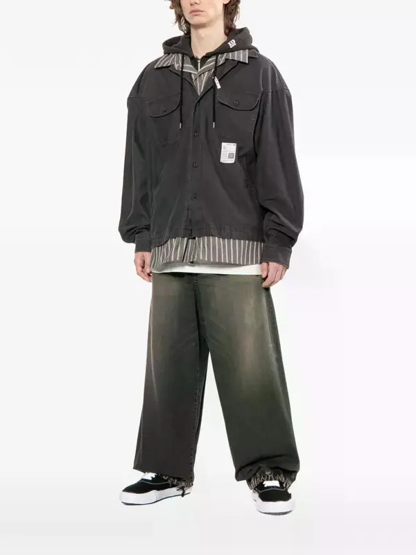 Mihara Yasuhiro Striped Hooded Jacket