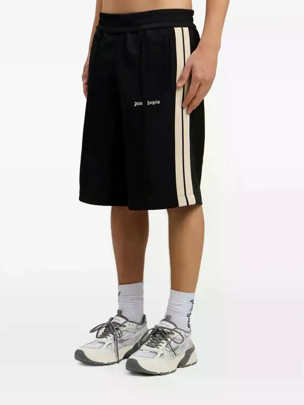 Palm Angels Logo-embroidered Track Shorts - Black