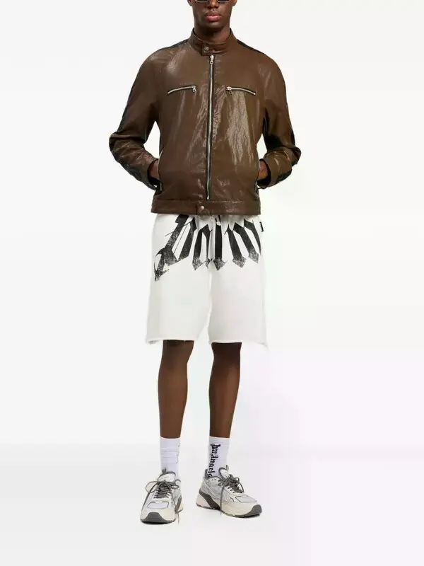 Palm Angels Logo Elasticated Shorts - White