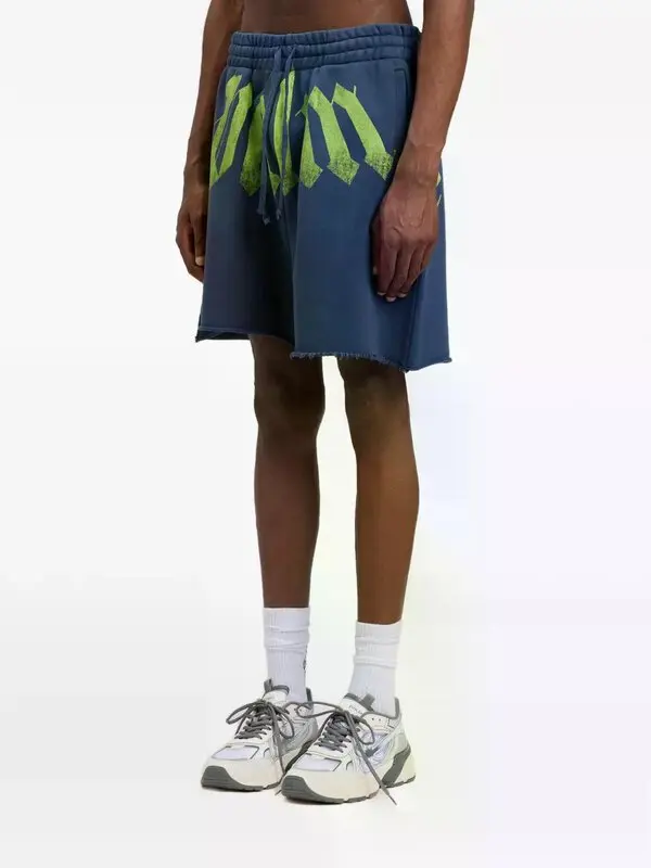 Palm Angels Logo Elasticated Shorts - Blue