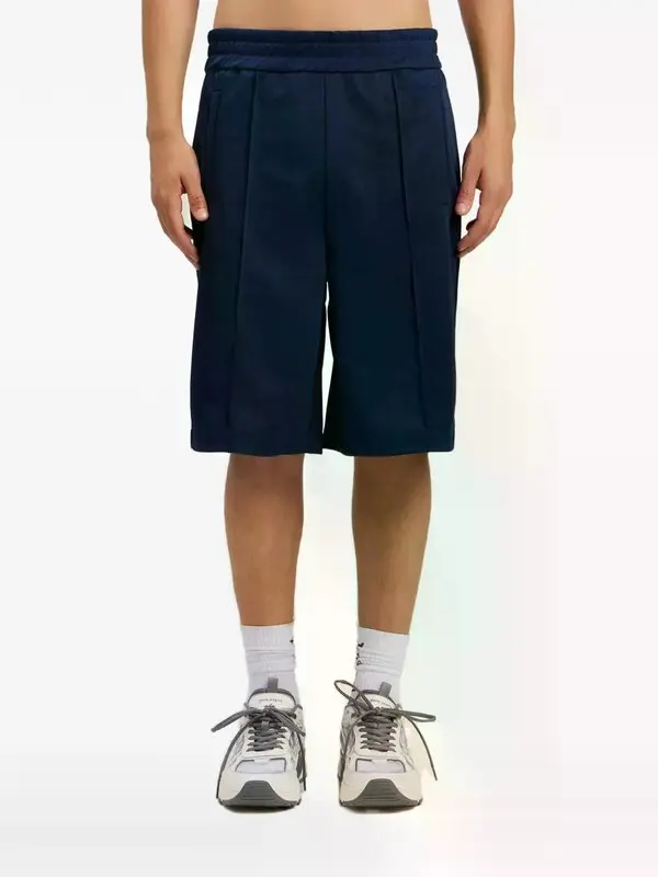 Palm Angels Curved Logo Track Shorts - Blue