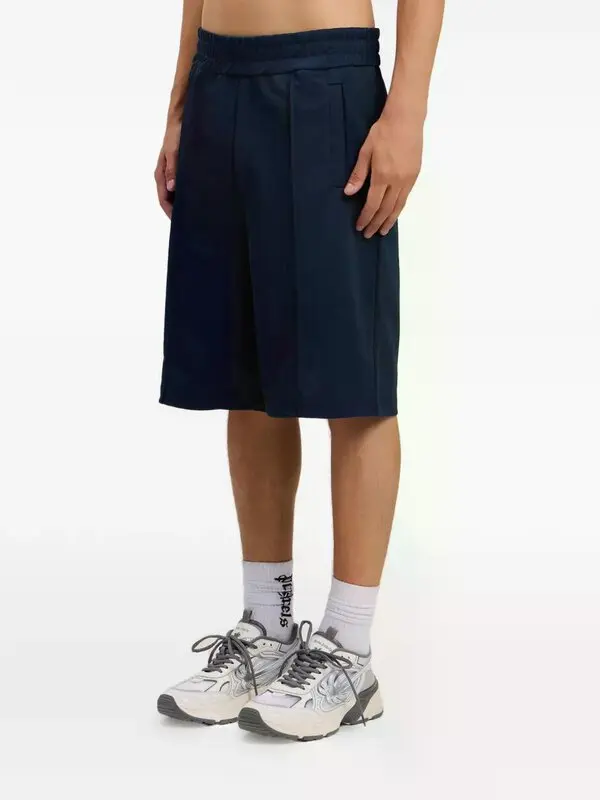 Palm Angels Curved Logo Track Shorts - Blue