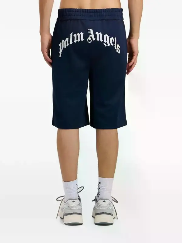 Palm Angels Curved Logo Track Shorts