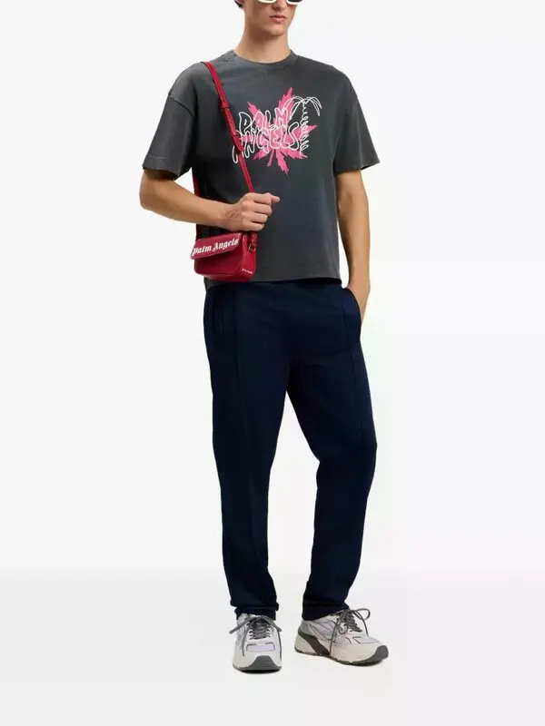 Palm Angels Back Curved Logo Track Trousers - Blue