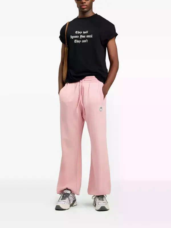 Palm Angels Print Ribbed T-shirt - Black