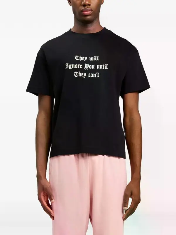 Palm Angels Print Ribbed T-shirt - Black