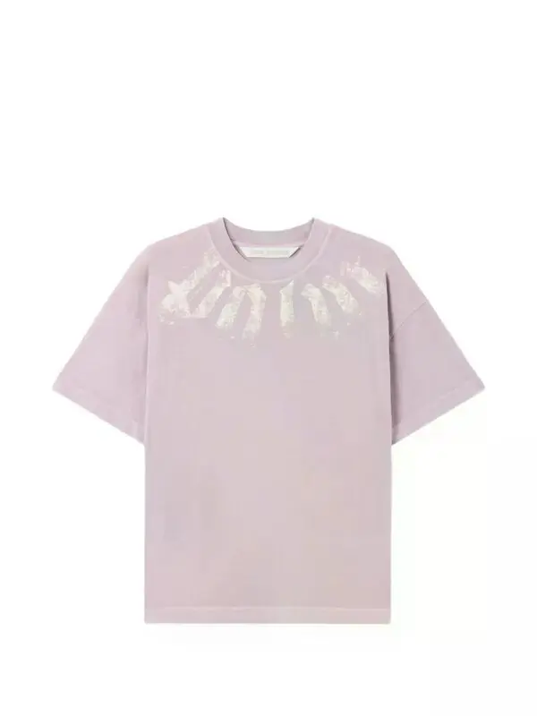 Palm Angels Neck-logo Loose T-shirt - Purple