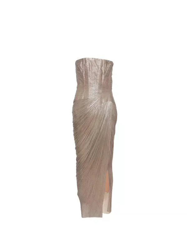 MARIA LUCIA HOHAN Ruby Strapless Midi Dress - Neutrals