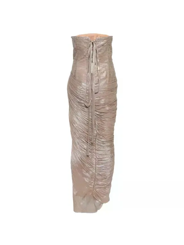MARIA LUCIA HOHAN Ruby Strapless Midi Dress - Neutrals